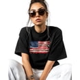 American Flag T Shirts for Women Short Sleeve Cotton Crewneck T-Shirt ...