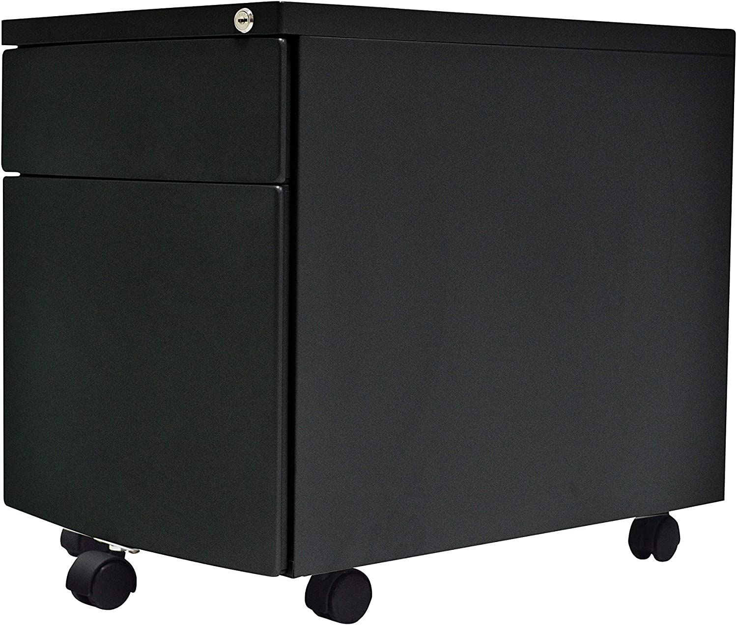 Eurotech Two Drawer Mobile Pedestal File Cabinet with Lock - Walmart.com