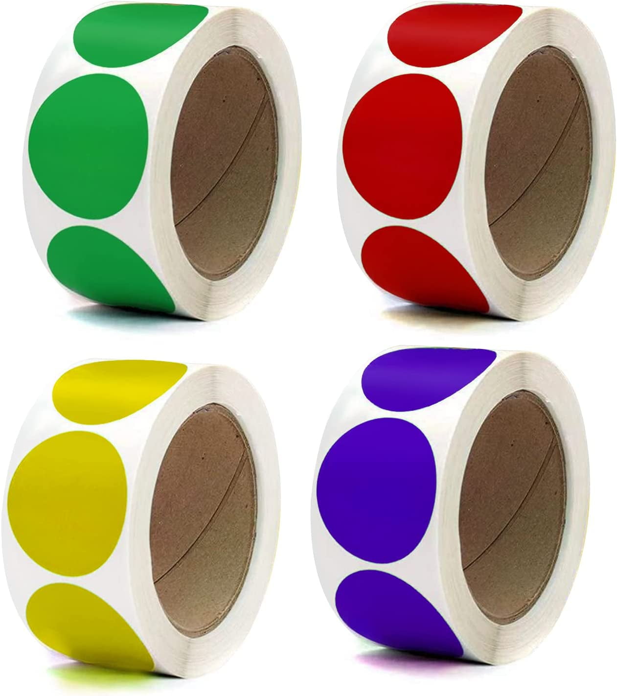 1" Round Dot Stickers Color Coding Labels, Circle Dot Labels Stickers ...