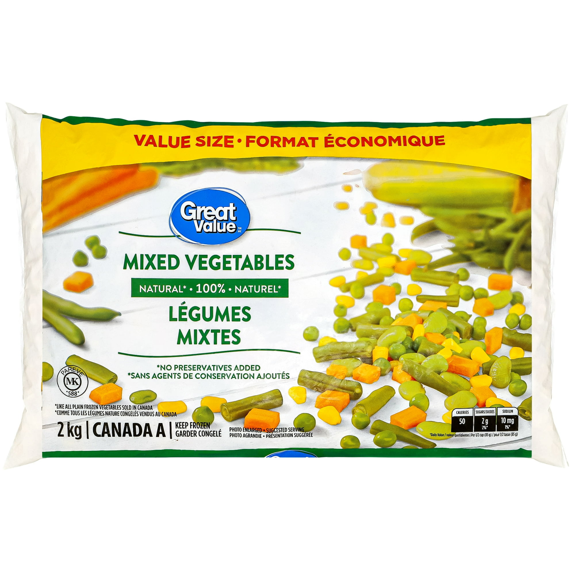 Click here for Great Value Mixed Vegetables 2 Kg prices