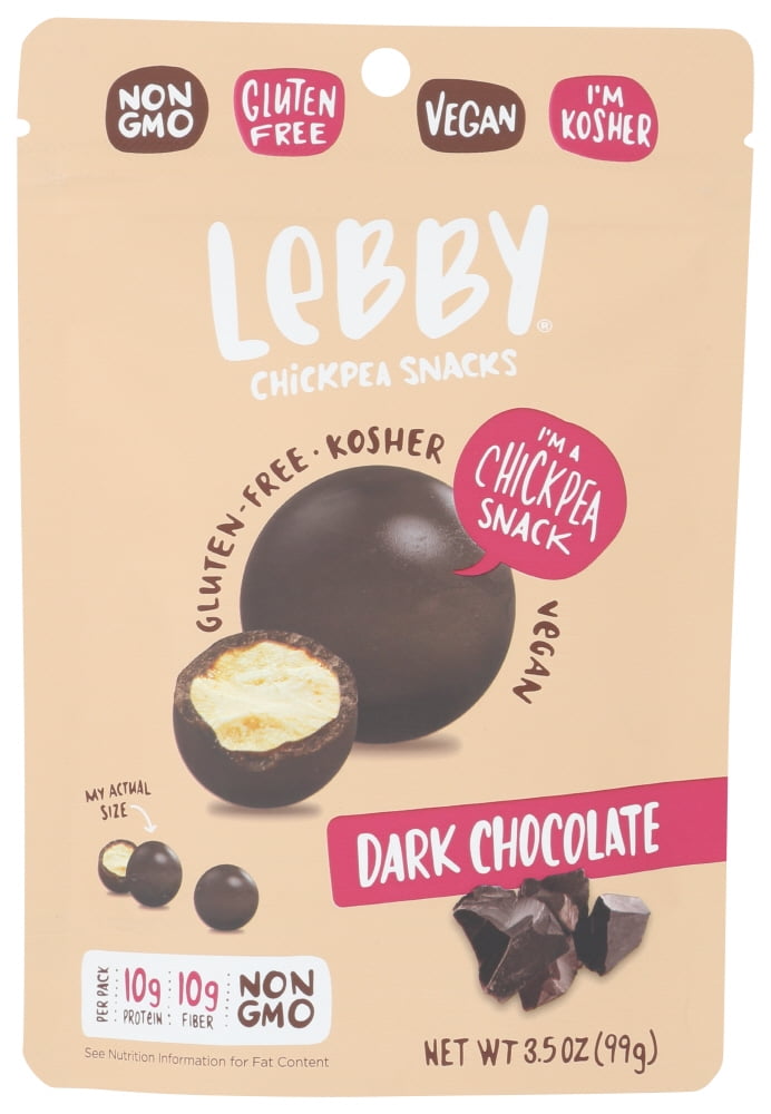 Lebby Snacks Dark Chocolate Chickpea Snacks, 3.5 Oz - Walmart.com