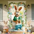 AuroraX Holiday Front Door Cover Easter Bunny Door Decals,Decorative 3D ...