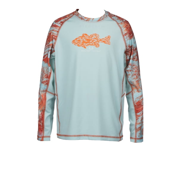 Realtree Youth Long Sleeve Jersey Recycled Polyester UPF Scent Control ...