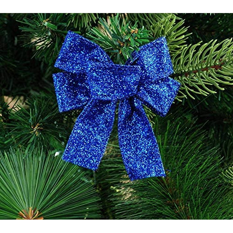 Blue Christmas Bows