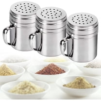 3-Piece Stainless Steel Dredge Shaker Set, Versatile Spice Shaker with ...