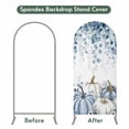Blue Pumpkin Fall Arch Backdrop Cover 4x1.65 Ft, Spandex Wedding Arch ...