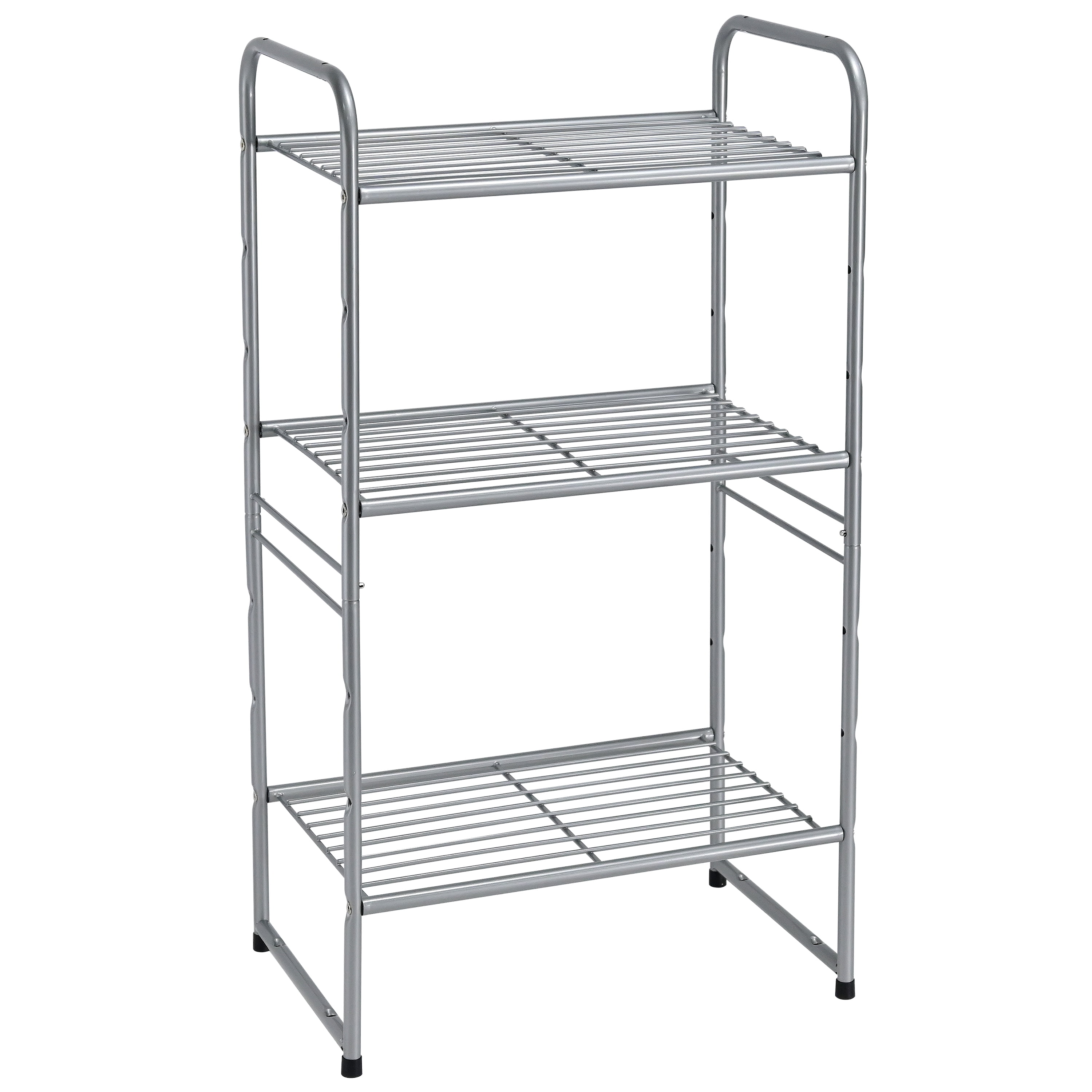 3-Tier Kitchen Storage Shelf Heavy Duty Storage Stand Adjustable Shelf ...
