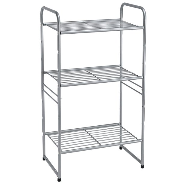 3-Tier Kitchen Storage Shelf Heavy Duty Storage Stand Adjustable Shelf ...
