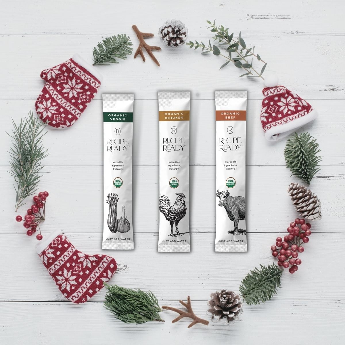 Recipe Ready Instant Organic Vegetable Broth Packets, 10ct. Solar ...