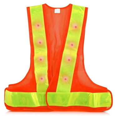 Reflective Safety Vest with 16 LED Lights - Walmart.com