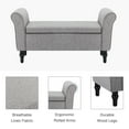 Foredo Storage Ottoman Bench With Arms Fabric Upholstered Storage