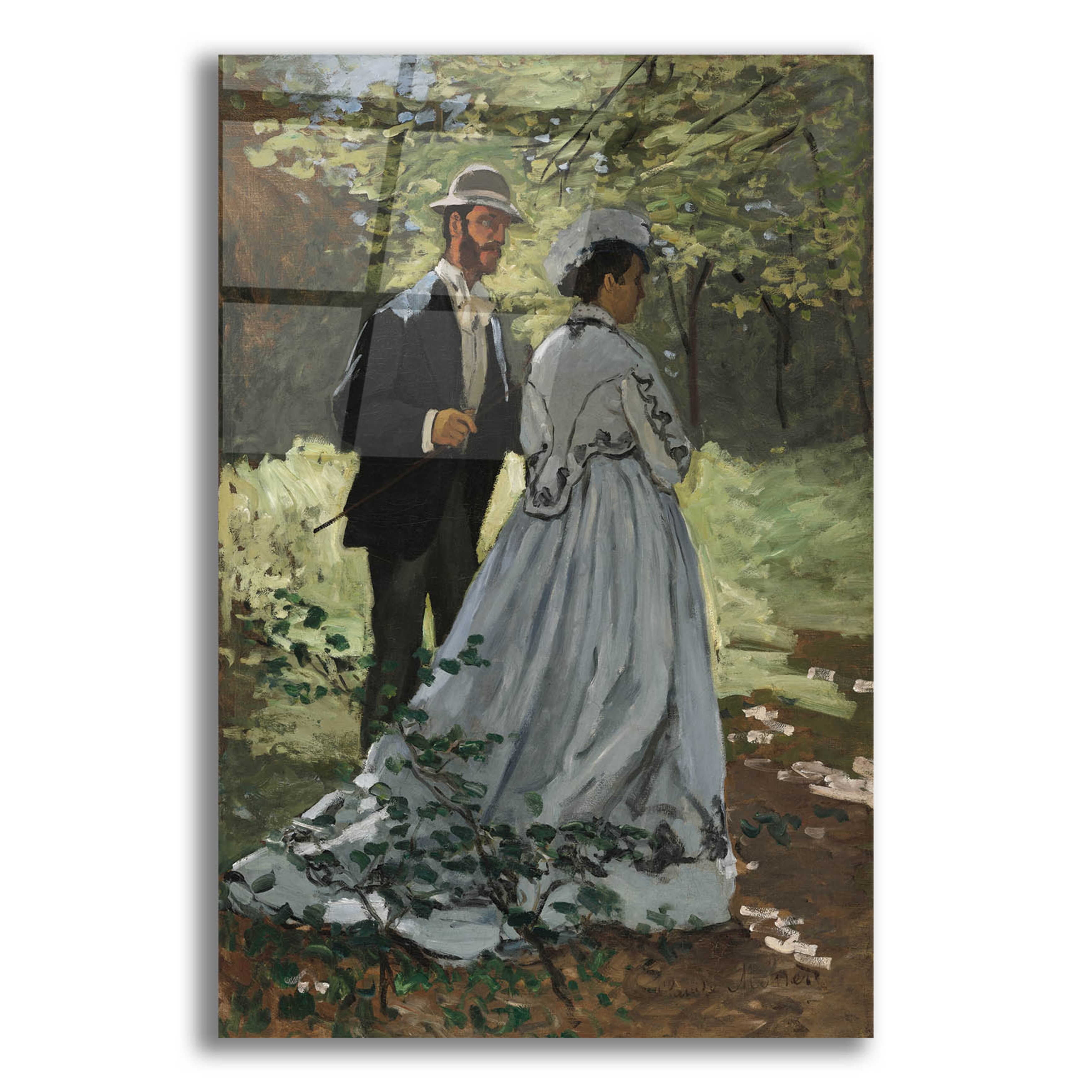 Epic Art 'Bazile And Camille' by Claude Monet, Acrylic Glass Wall Art ...