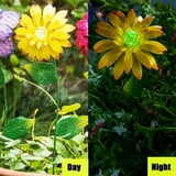 Floral Garden Stake Outdoor Glow in Dark Plant Pick Water Proof Metal ...
