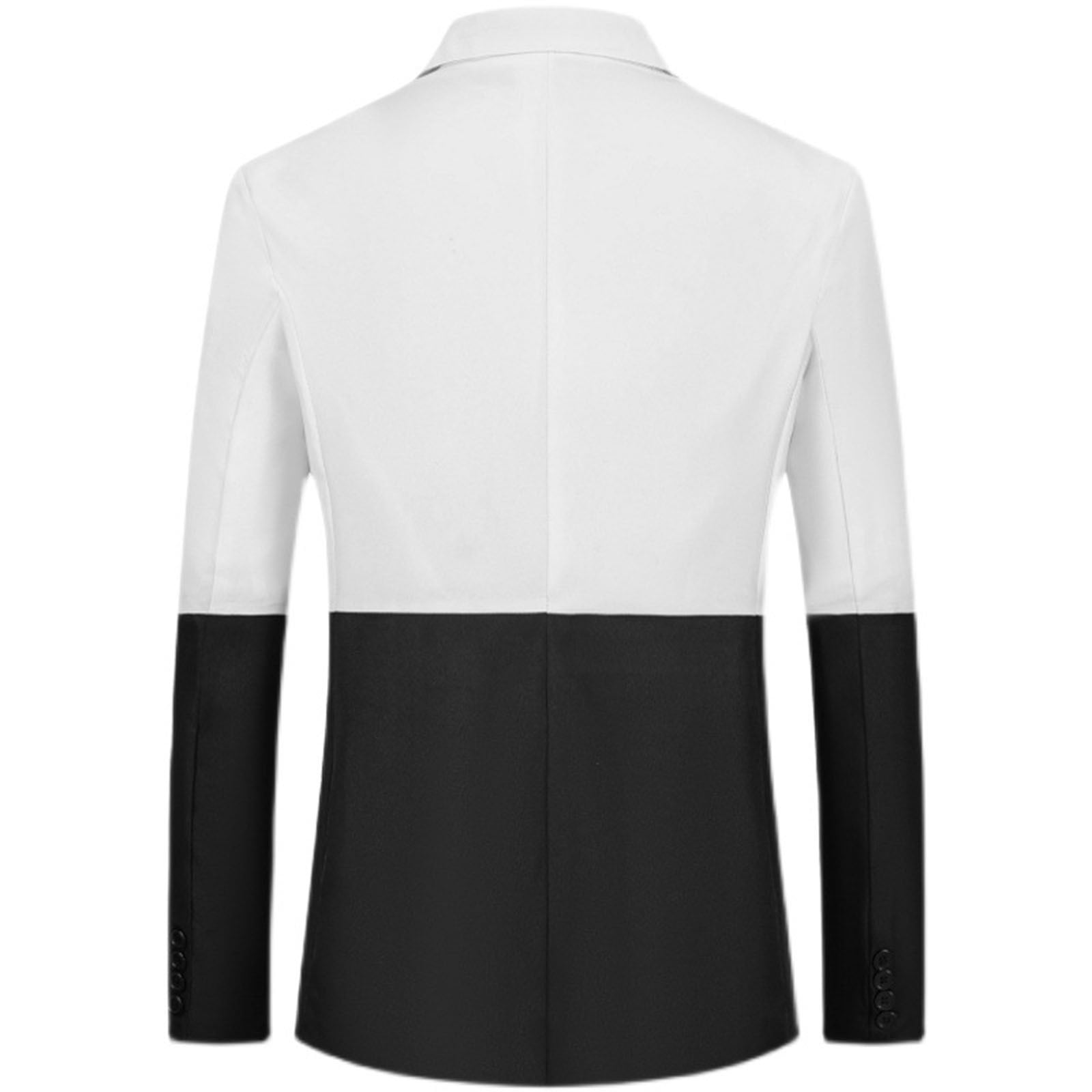 Gubotare Mens Suit Jacket Big And Tall Trend Suit Collar Single Two ...