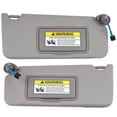 Replacement Gray Sun Visor Set w/ Light & Mirror for 2008-2017 Honda ...