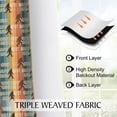 Bigfoot and Stripe Orange Pattern Blackout Curtains,Triple Weaved ...