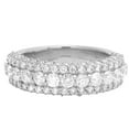 14K White Gold Real Diamond Wedding Ring Band 4 CT 8MM - Walmart.com