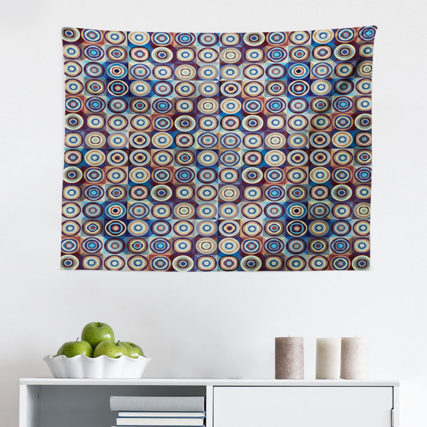 Geometric Tapestry, Abstract Triangles Diamond Motives in Mosaic Puzzle ...