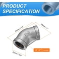 BDKWID-3pcs 45 Degree Elbow Cast Pipe Fitting 3/8" NPT Female 304 ...