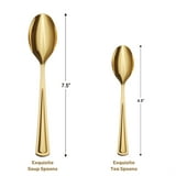 Exquisite 120 Pack Gold Plastic Spoons - Heavy Duty - Disposable ...