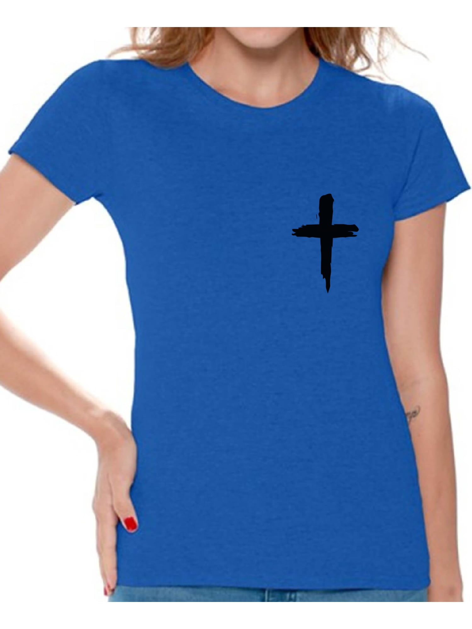 Awkward Styles Black Cross Shirt For Women Christian Cross Clothes For