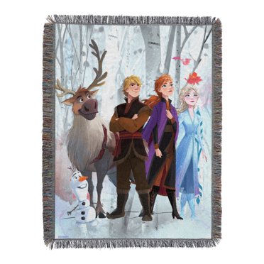 Disney Frozen 2 Throw Blanket, Silk Touch, 46x60, Muticolor, 100% ...