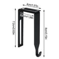 5-Pack Adjustable No-Drill Hangers, Small Black Metal Hooks for Rough ...