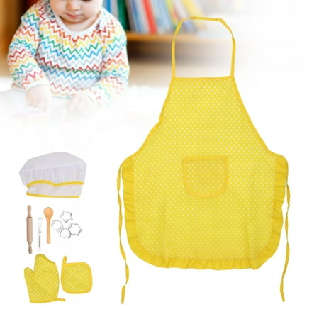 Chef Outfit Yellow Children Kitchen Toy Kids Baking Toy Set, Girls Toy ...