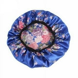 Women Satin Night Sleep Cap Hair Bonnet Hat Silk Head Cover Wide ...