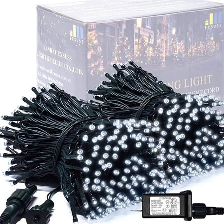 White Christmas String Lights,183ft 500 LED Extendable Christmas Lights ...