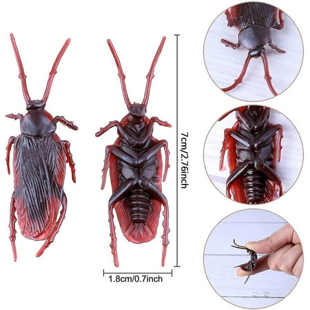 200 Pcs Fake Roaches Toys, Realistic Cockroach Prank Roach Plastic ...