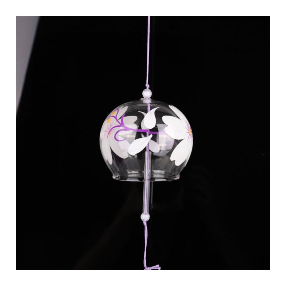 Zhongxinda Japan Style Handpaint Sakura Glass Wind Chimes Wind Bells ...