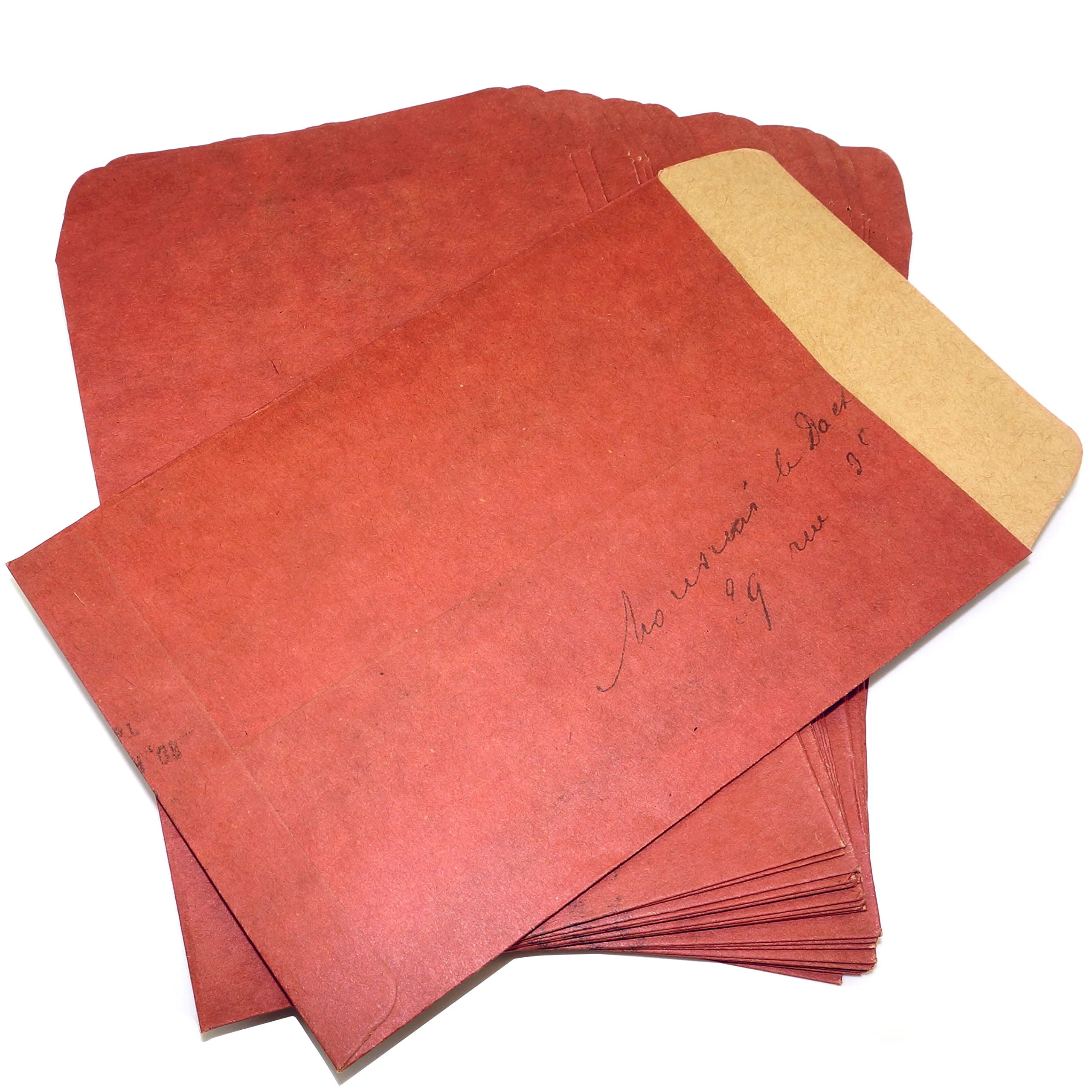 50 Pcs Vintage Envelopes Red Brown Envelopes Retro Style Kraft Paper ...