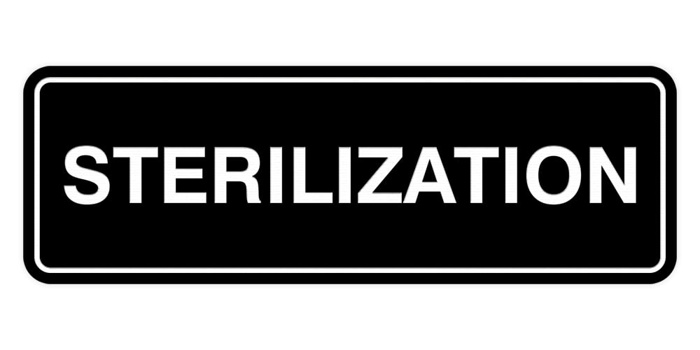 Signs ByLITA New Standard Sterilization Sign (Black) - Large - Walmart.com