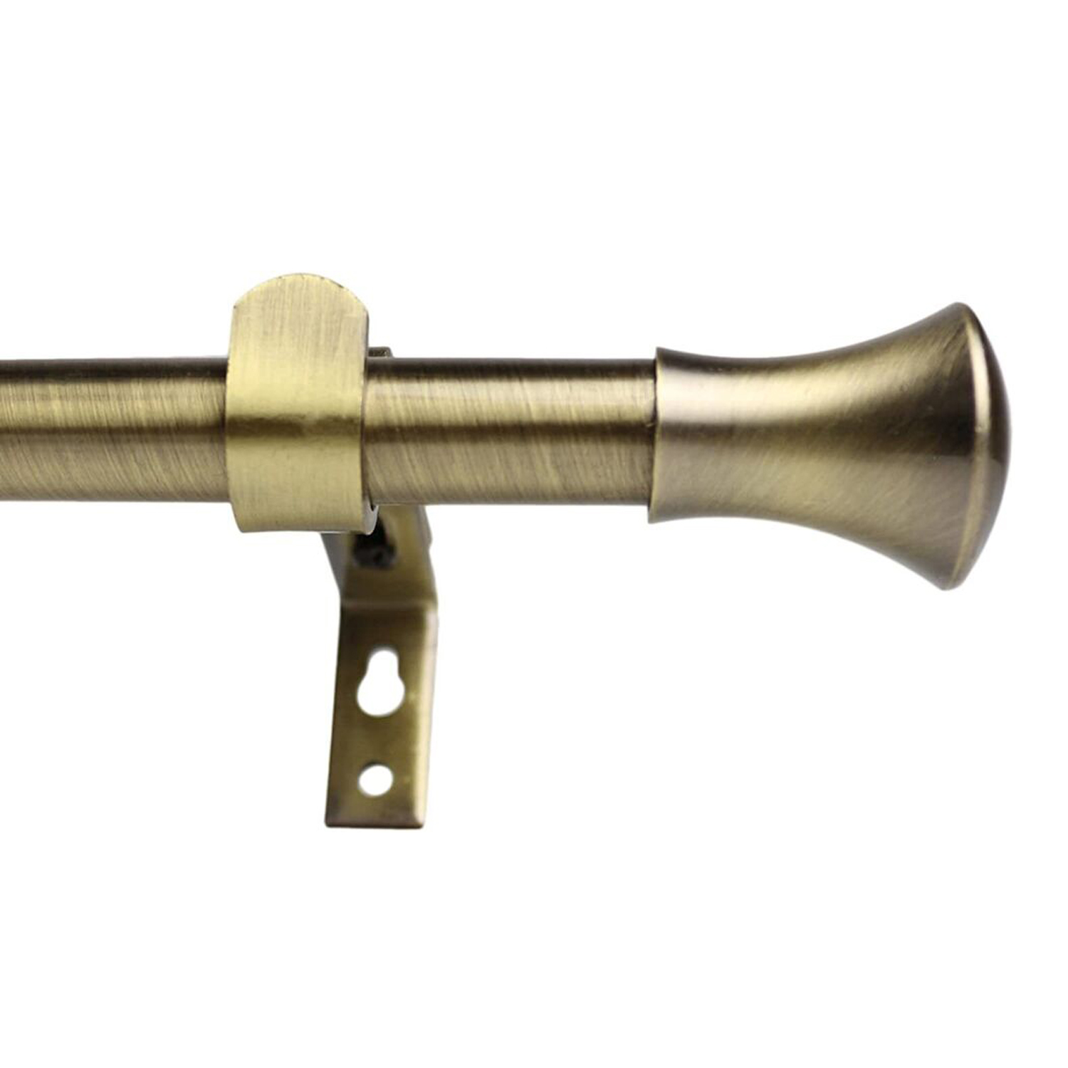 QIYAA 5/8" Adjustable Buckingham Curtain Rods for Windows Drapery Rod ...