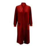 jsaierl Women's Long Velvet Cardigan Jacket Lapel Collar Open Front ...