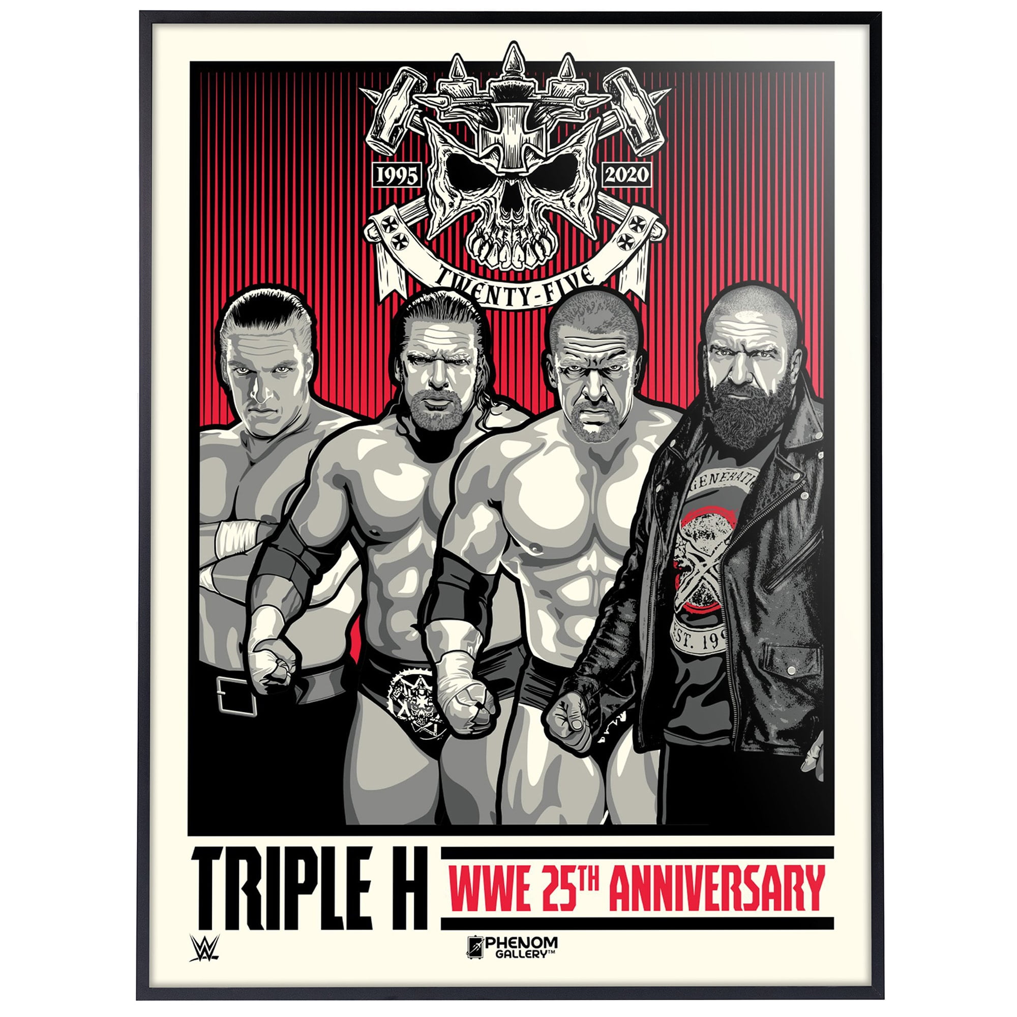 Phenom Gallery Triple H WWE 25th Anniversary 18'' x 24'' Framed ...