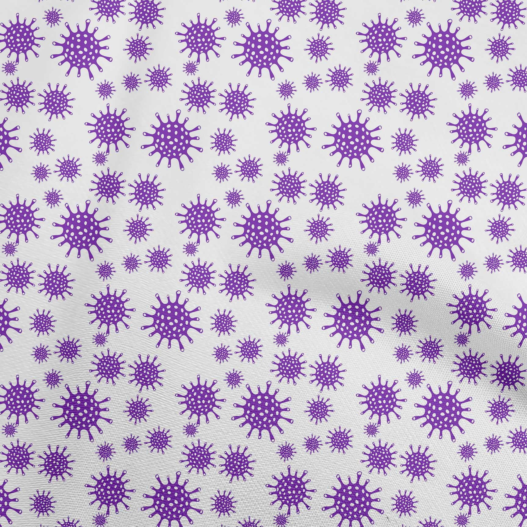 oneOone Viscose Chiffon Purple Fabric Medical Sewing Material Print ...