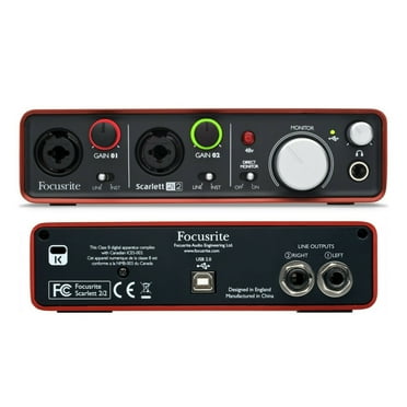 Focusrite Scarlett 2i2 4th Gen USB Audio Interface with Headphones and ...