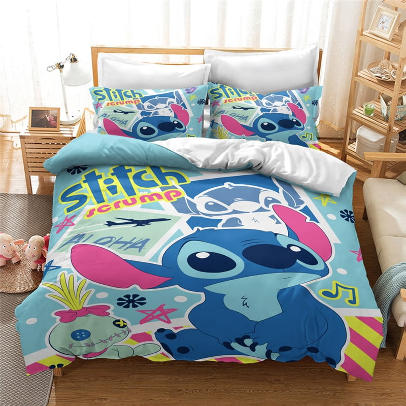 3D Disney Home Lilo and Stitch Bedding Set Quilt Cover Twin Bedroom ...