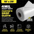 BOEN 10x25 Plastic Drop Cloth – 9-pack 4 Mil Painters Plastic Sheeting ...