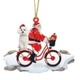 10 Pack Of Santa Claus Christmas Pendant Acrylic Puppy Doll Bicycle ...