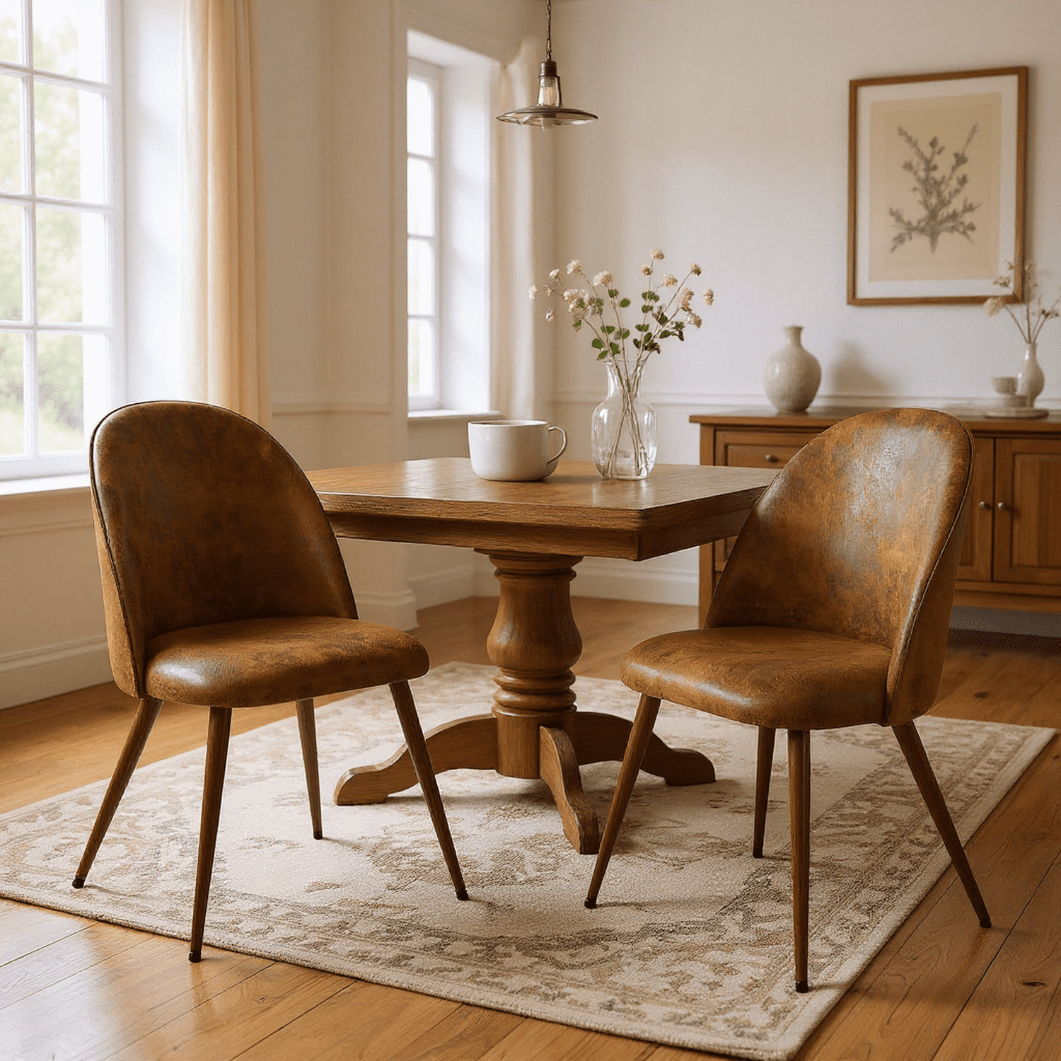 Click here for Homy Casa Set Of 2 Upholstered Chairs With High Ba... prices