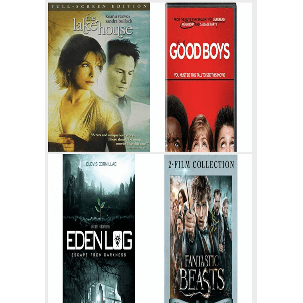 Assorted 4 Pack DVD Bundle: The Lake House, Good Boys, Eden Log ...