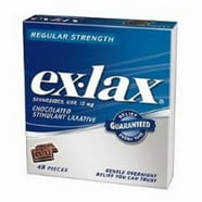 Ex-Lax Ex Lax Regular Strength Chocolate Laxative, 24 CT (Pack of 12 ...