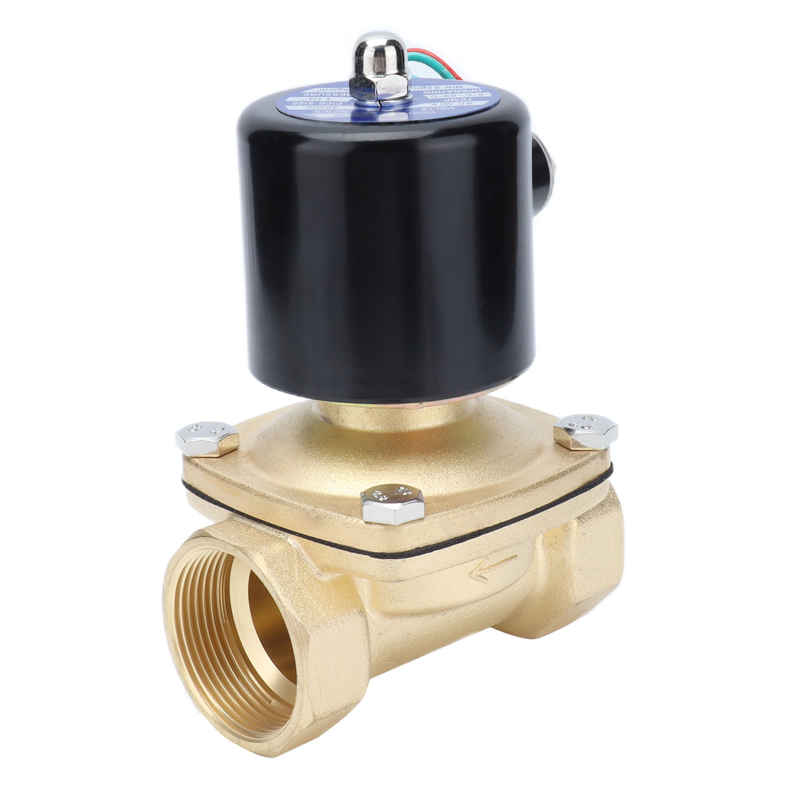Válvula solenoide eléctrica de cobre, válvula solenoide eléctrica 2W ...