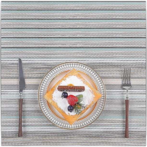 Juego de 6 tapetes para mesa de comedor fáciles de limpiar, resistentes ...