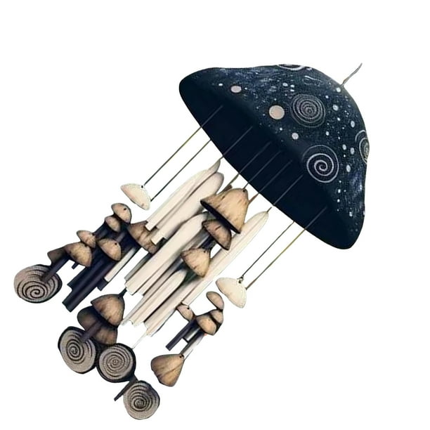 Xingzhi Resin Handmade Mushroom Campanula Wind Chimes Stylish Home ...