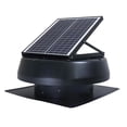 Smart Thermostat Controlled Solar Roof Attic Fan 14" 1750 CFM Black ...