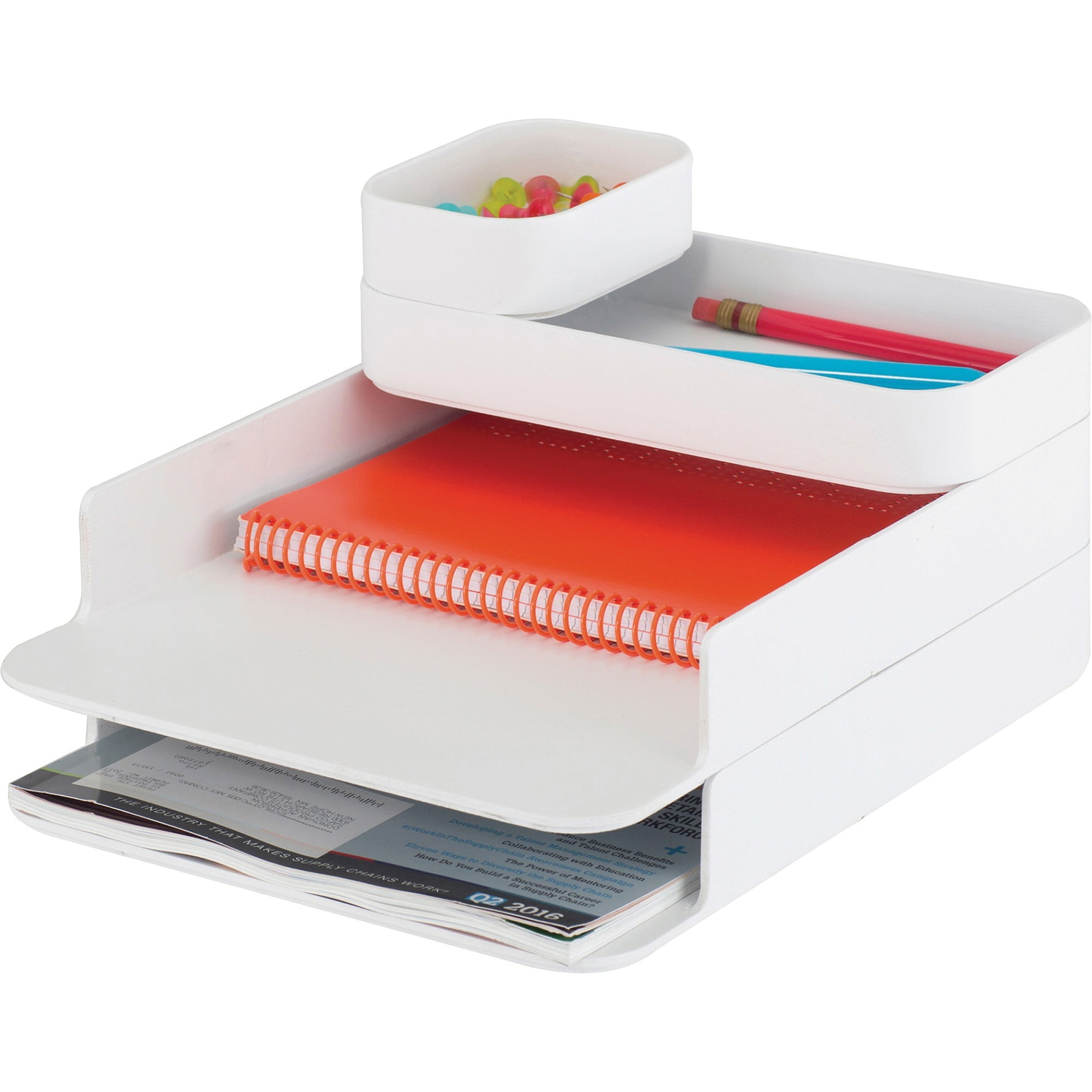 Safco, Stacking Plastic Desktop Sorter Sets, 1 Each, White - Walmart.com